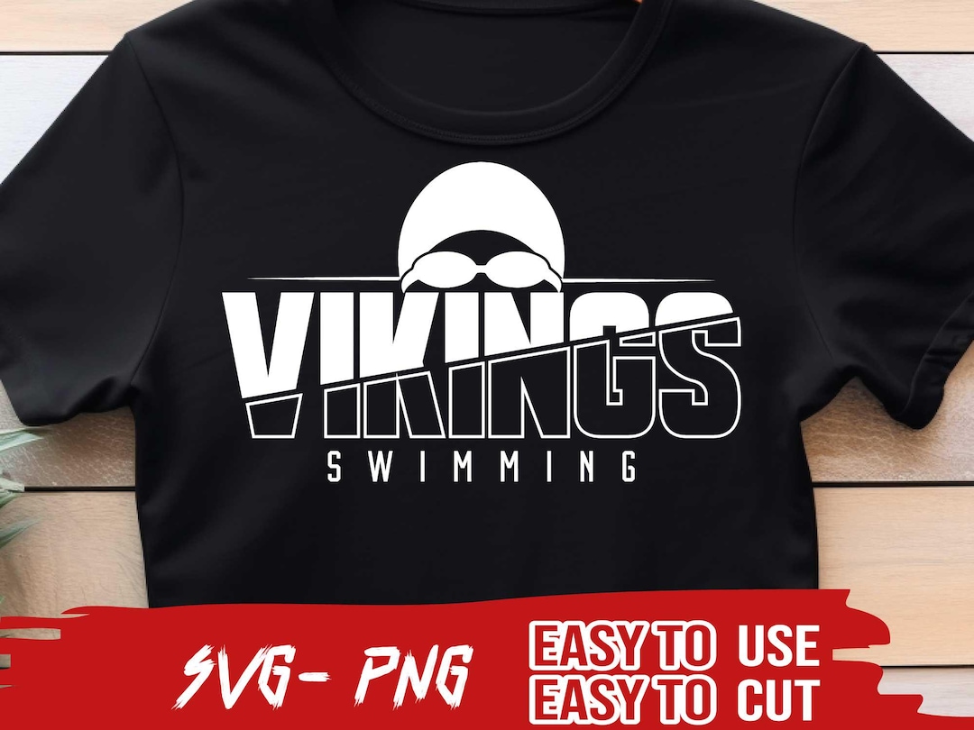 Vikings Swimming SVG and PNG File, Mascot Png File ,school Team Svg ...