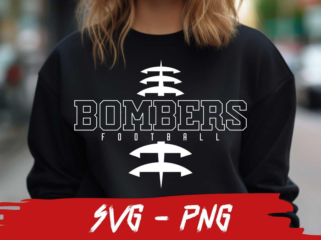 Bombers Football Team, Football Svg File, School Team Svg, Mascot Svg ...