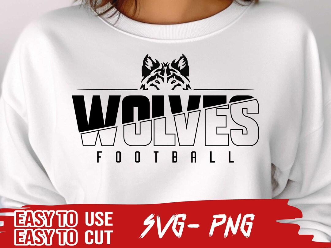 Wolves Football Team, Wolf Logo, Football Svg File, School Team Svg ...