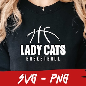 Lady Cats Basketball, Halfball Png, Lady Cats Svg, School Team Svg ...