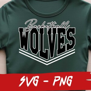 Wolves Basketball Team, SVG and PNG File, Wolves Mascot File, School ...