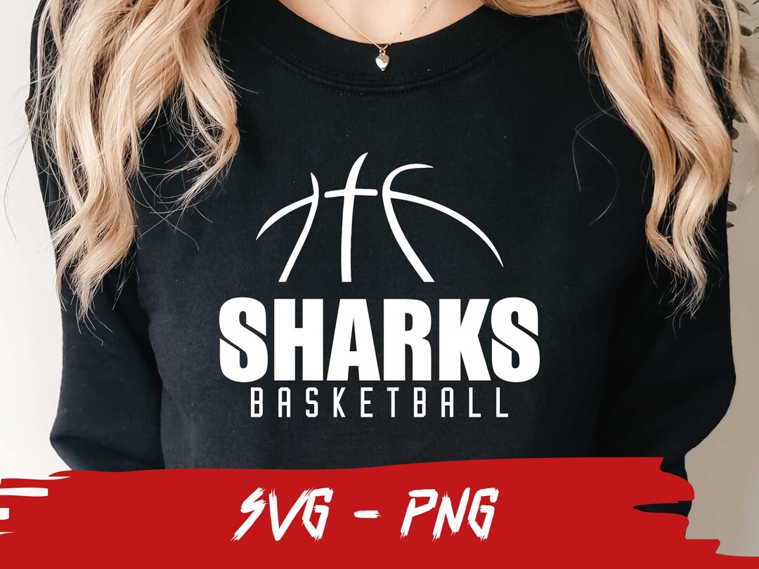 Sharks Basketball, Sharks Svg, Halfball Shirt, School Team Svg, College ...