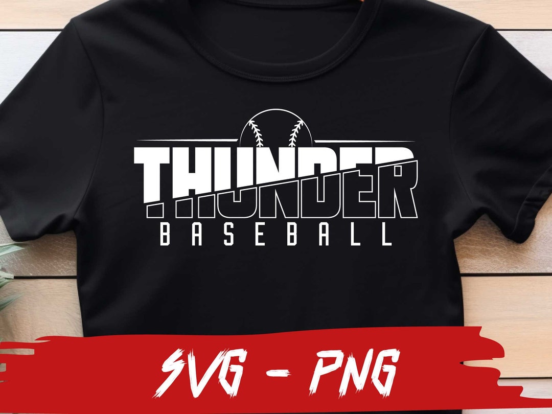 Thunder Baseball SVG and PNG File, Mascot Png File ,school Team Svg ...