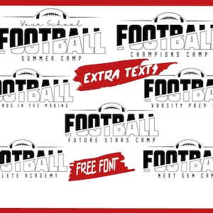 Football Summer Camp, 6+ SVG and PNG Files, Custom Diy Design ...