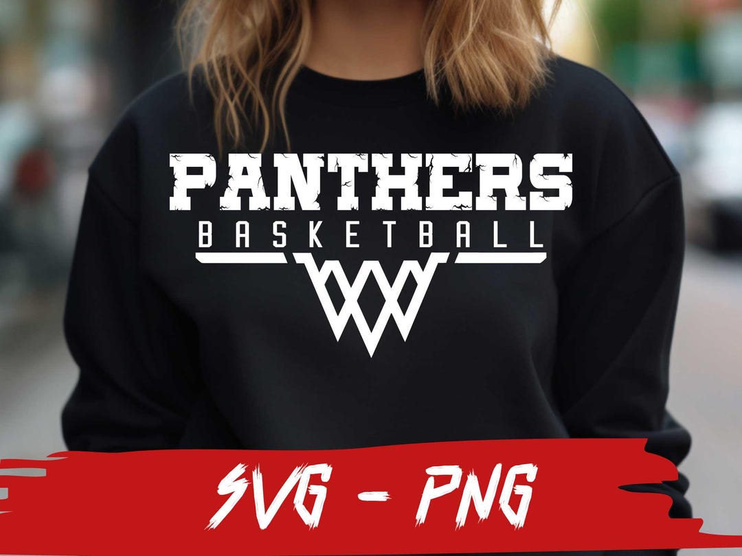 Panthers Basketball Design, SVG and PNG Cricut File, Halfball Shirt PNG ...