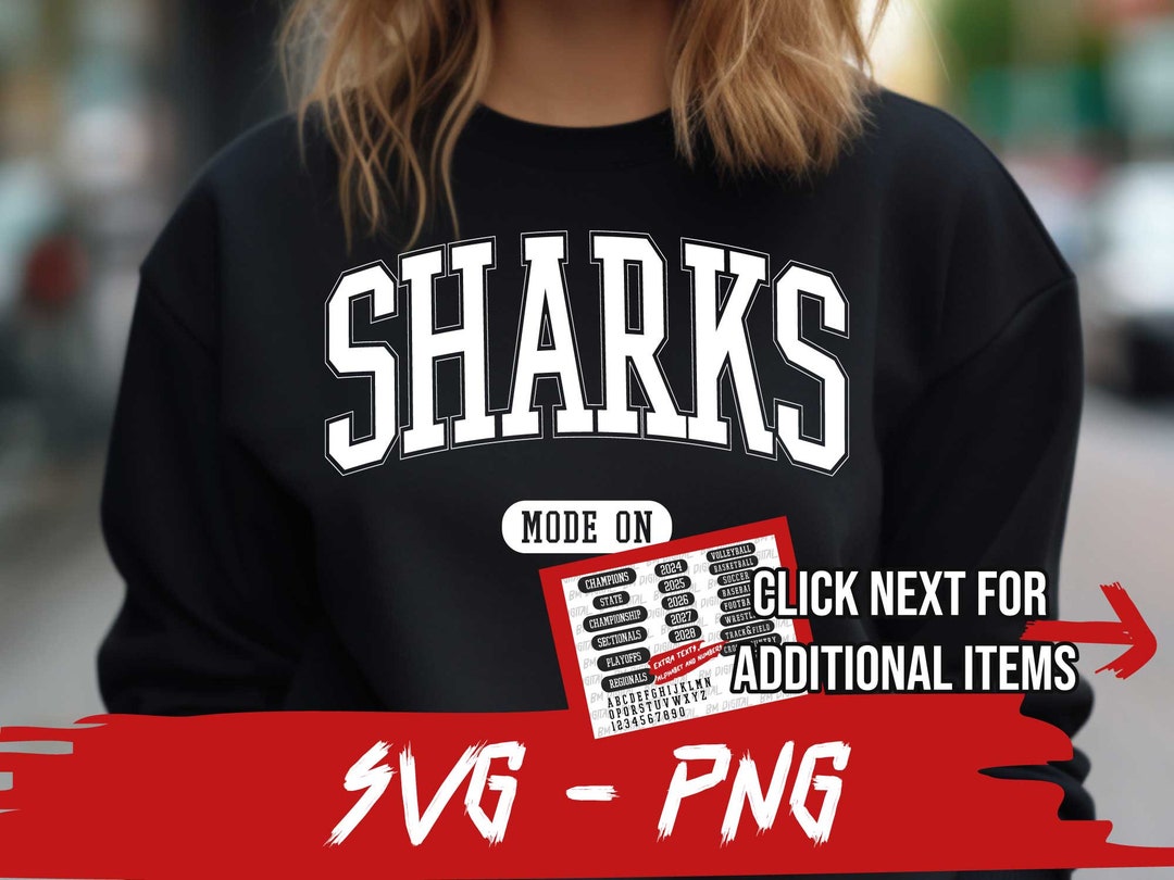 Sharks Bundle Svg and Png, +21 SVG and PNG File, Sharks Vintage Design ...