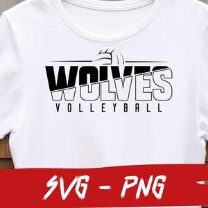 Wolves Volleyball SVG and PNG File, Mascot Png File ,school Team Svg ...