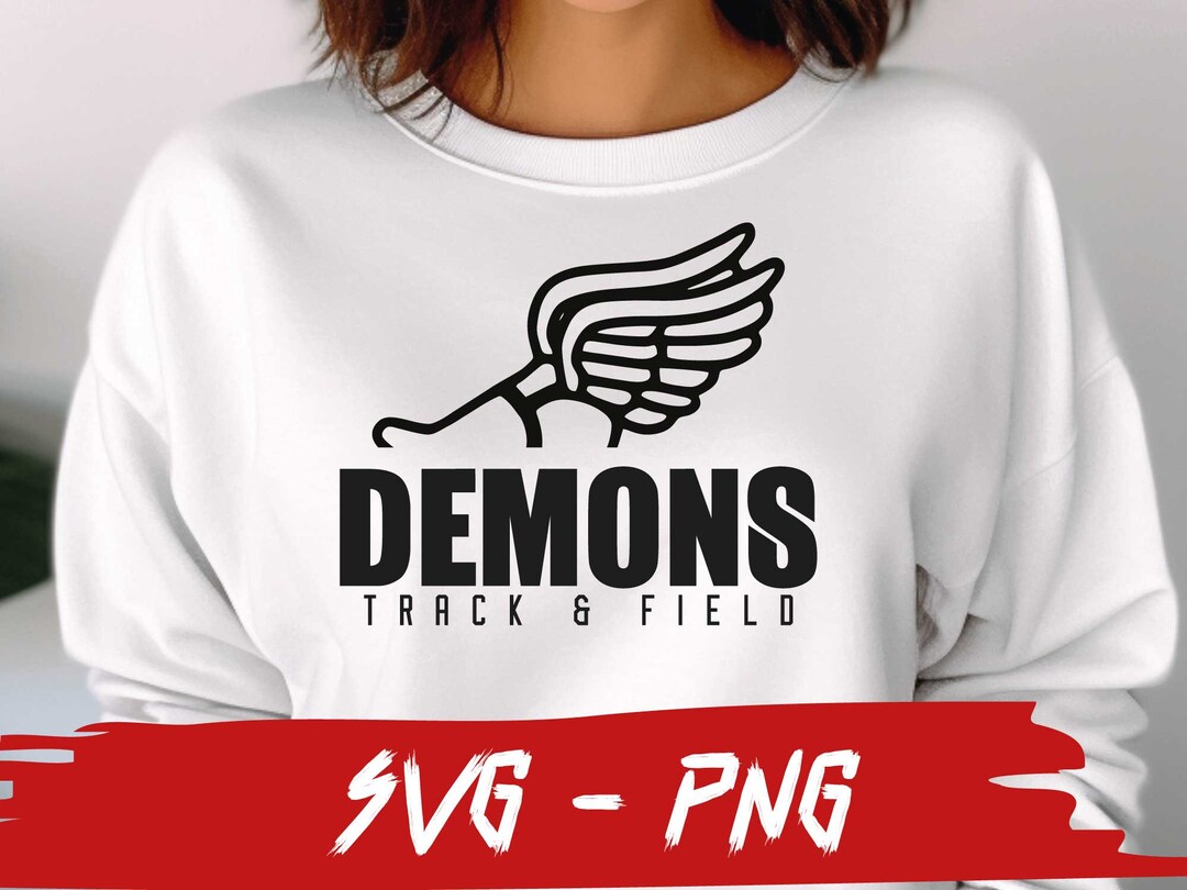 Demons Track and Field SVG and PNG File, School Team Svg, Cricut, Iron ...