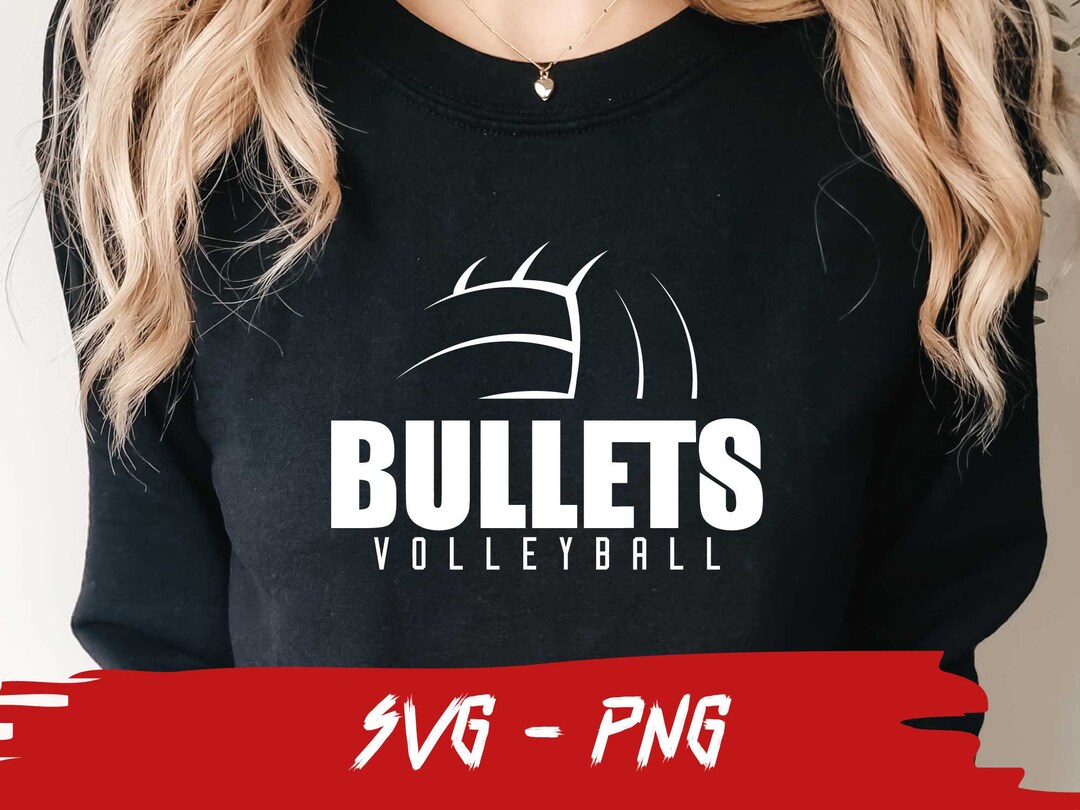 Bullets Volleyball, Bullets Svg, Halfball Shirt, School Team Svg ...