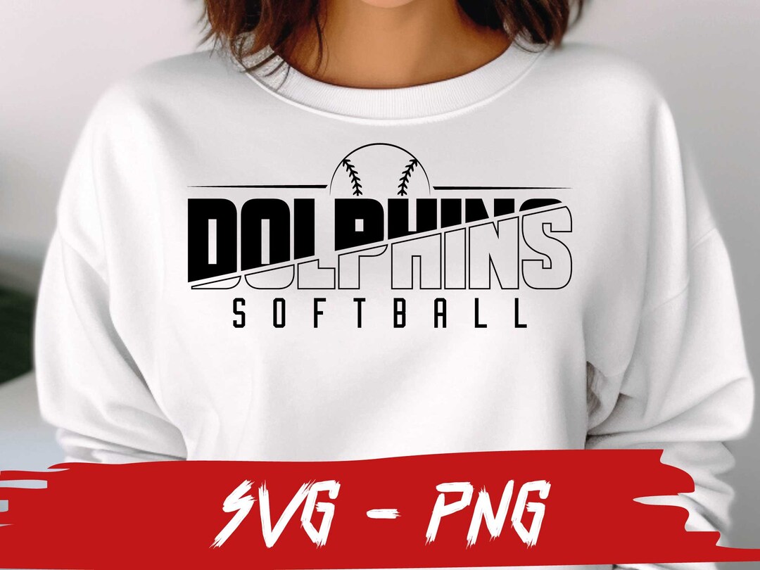 Dolphins Softball SVG and PNG File, Mascot Png File ,school Team Svg ...