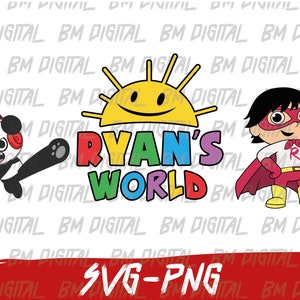 Ryan’s World Birthday SVG 12+ Characters Combo Panda Svg Digital ...