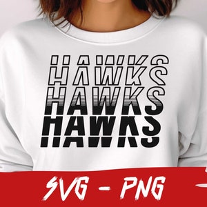 Hawks Football Bundle, 9x SVG and 18x PNG File , School Team Svg, Hawks ...