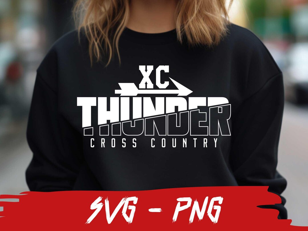Thunder Cross Country Svg, Thunder Png, School Team Svg, Mascot Svg ...