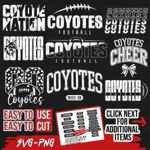 Coyotes Football Bundle, SVG and PNG File, School Team Svg, Coyotes ...