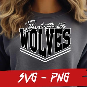 Wolves Basketball Team, SVG and PNG File, Wolves Mascot File, School ...