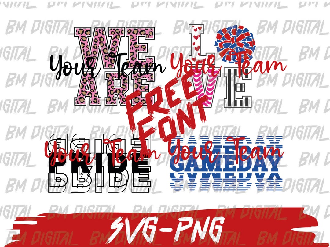 School Team Spirit Mascot Bundle Svg-png, We Are, Team Pride, Love ...