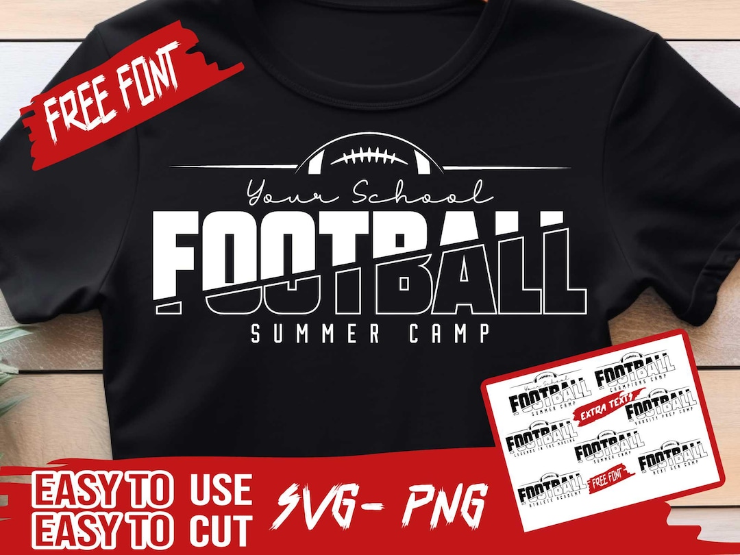 Football Summer Camp, 6+ SVG and PNG Files, Custom Diy Design ...