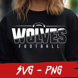 Wolves Football SVG and PNG File, Mascot Png File ,school Team Svg ...