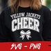 Yellow Jackets Volleyball Bundle, 9x SVG and 18x PNG File , School Team ...