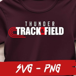 Thunder Track and Field Team, SVG and PNG File, Mascot Png File ...