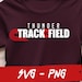 Thunder Track and Field Team, SVG and PNG File, Mascot Png File ...