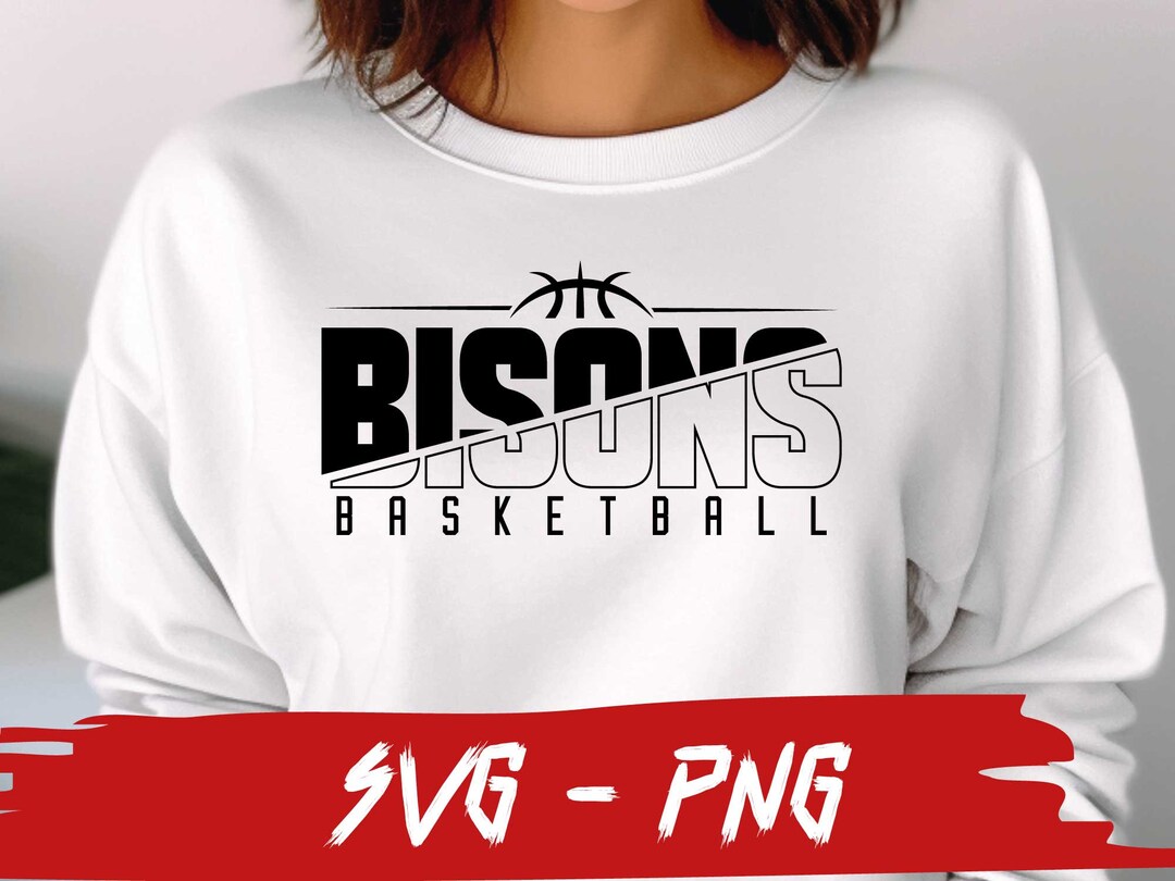Bisons Basketball SVG and PNG File, Mascot Png File ,school Team Svg ...