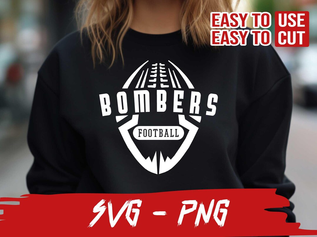Bombers Football, SVG and PNG File, Football Team Shirt, School Team ...