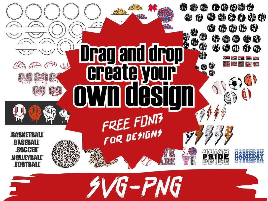 Make Your Own Sports SVG Design, Sport Bundle , Custom Football, Your ...