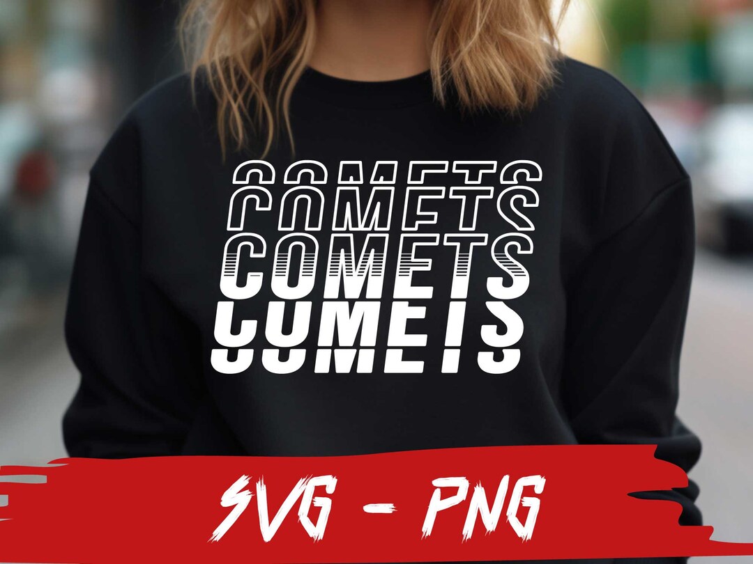 Comets Mirror Shirt, Svg and Png File, School Team Svg, , Mascot Svg, Comets Fan, Layered, Iron ...