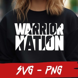 Warrior Nation, SVG and PNG File, School Team, Mascot Svg, Warriors Fan ...