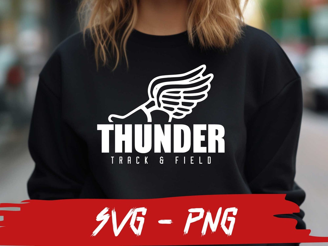 Thunder Svg, Track and Field ,SVG and PNG File, School Team Svg, Cricut ...