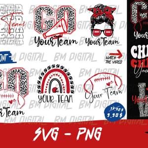 Custom Football Bundle, Football Team Svg, Football Your Team, School ...