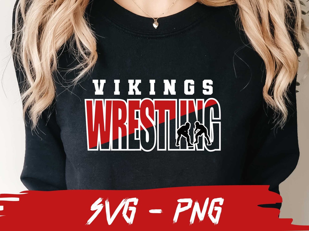Vikings Wrestling Svg, School Team Png, Mascot, Wrestling Life, Layered ...