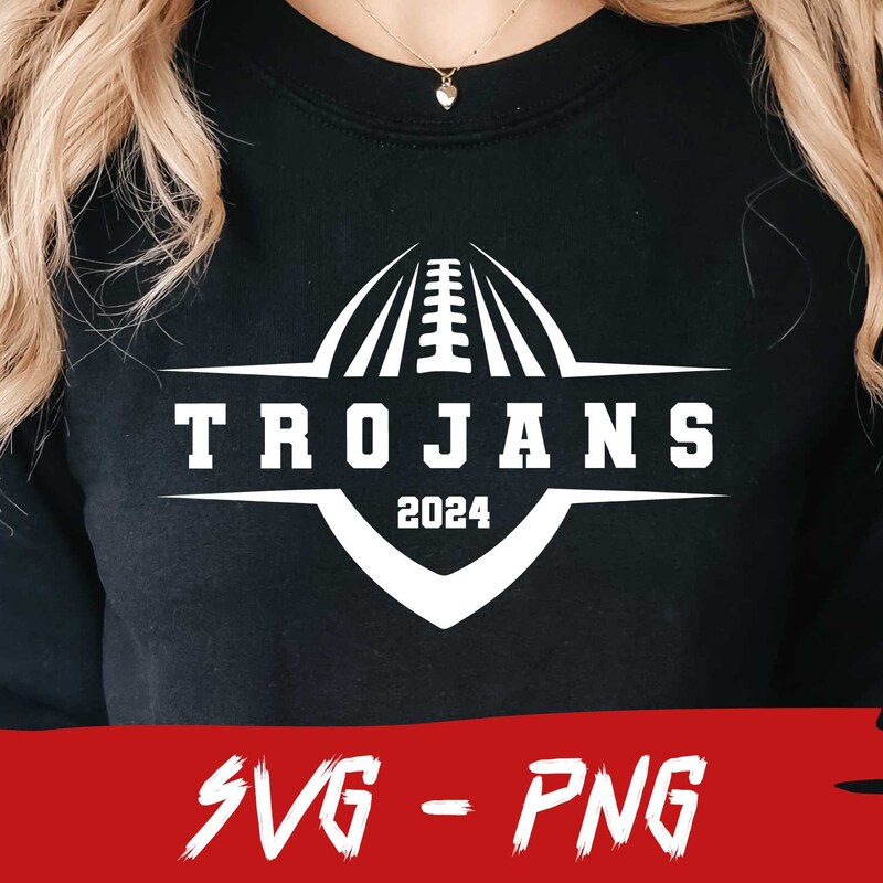 Trojans Football Svg - Etsy