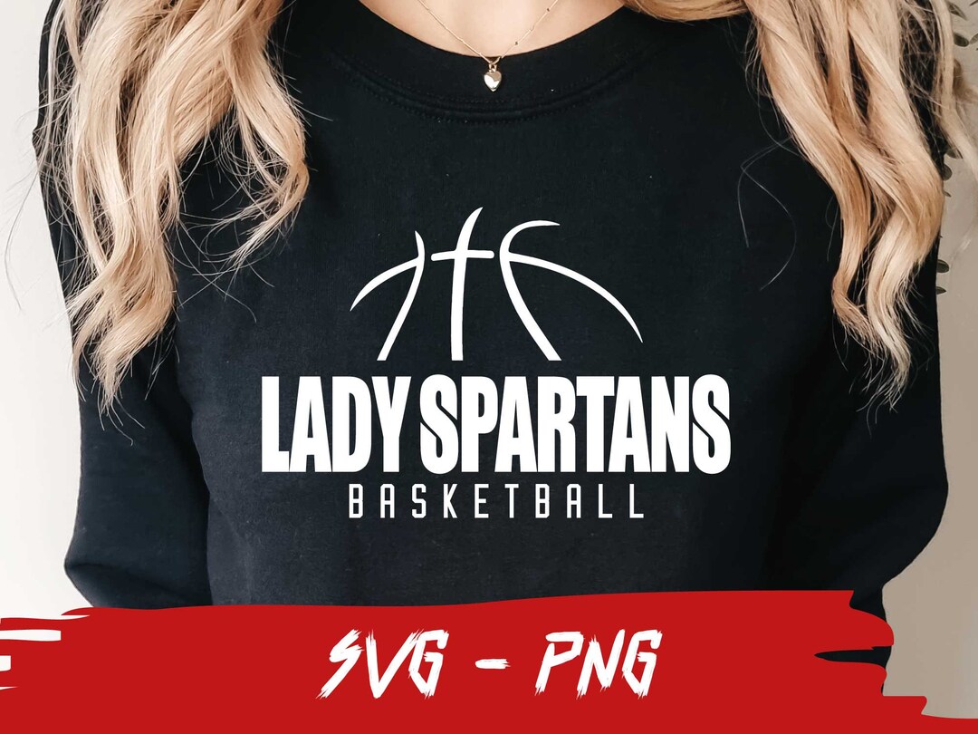 Lady Spartans Basketball, Halfball Png, Lady Spartans Svg, School Team ...