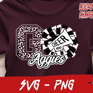 Aggies Cheer Svg, Cheer Png, Aggies Cheerleader, School Team Svg ...