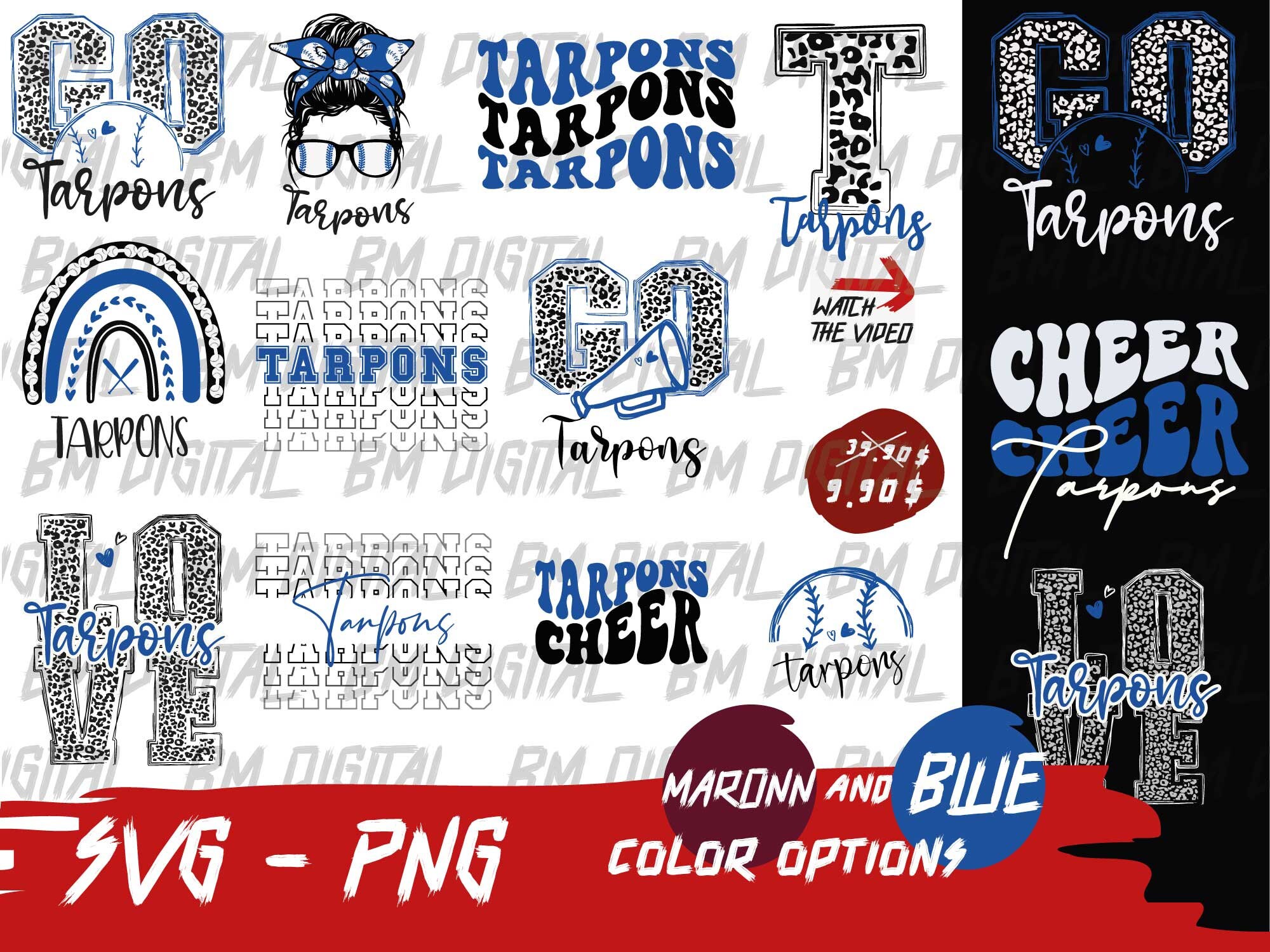 Tarpons Baseball Svg Tarpons Bundle Tarpons School Team - Etsy