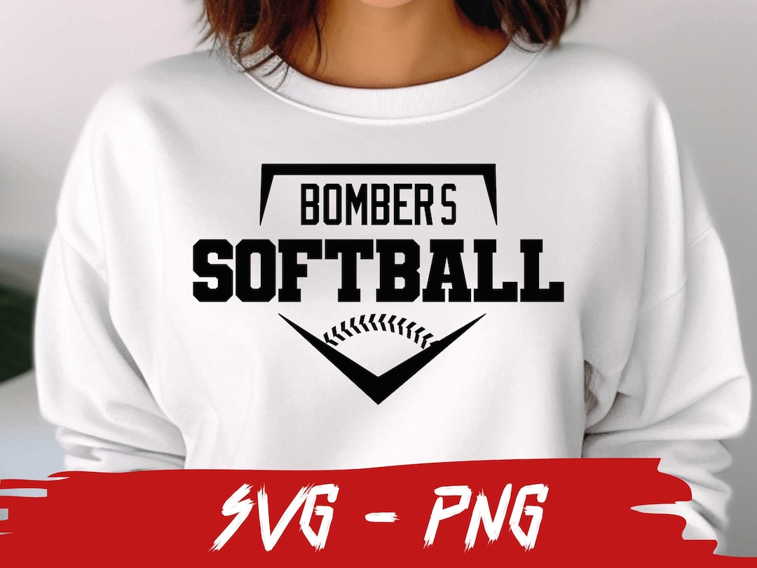 Bombers Softball Team, SVG and PNG File, Mascot Png File, School Team ...