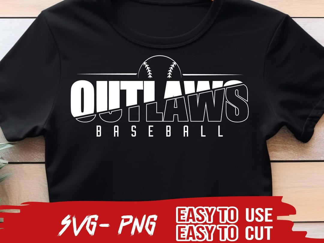 Outlaws Baseball SVG and PNG File, Mascot Png File ,school Team Svg ...