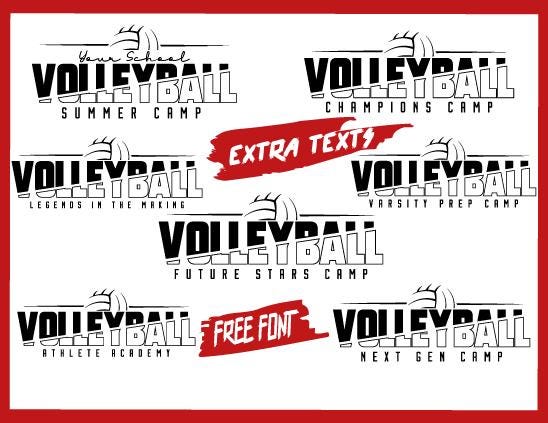 Volleyball Summer Camp, 6+ SVG and PNG Files, Custom Diy Design ...