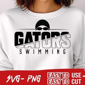 Gators Swimming SVG and PNG File, Mascot Png File ,school Team Svg ...