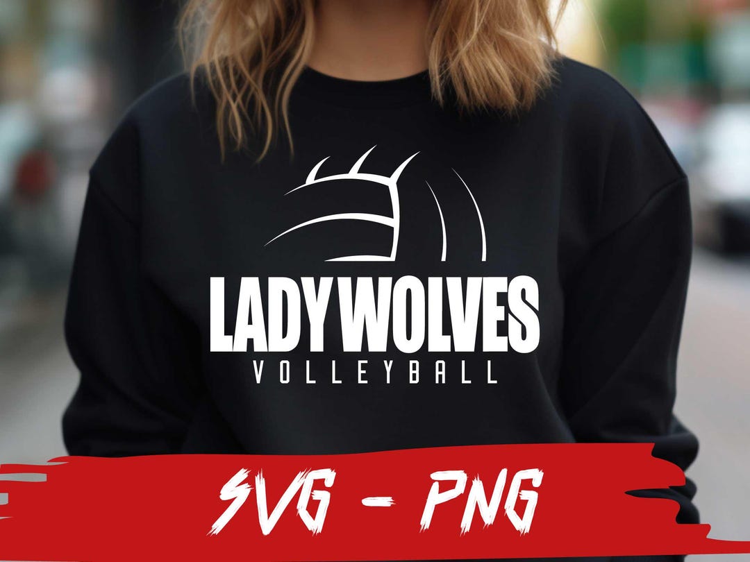 Lady Wolves Volleyball, Halfball Png, Lady Wolves Svg, School Team Svg ...