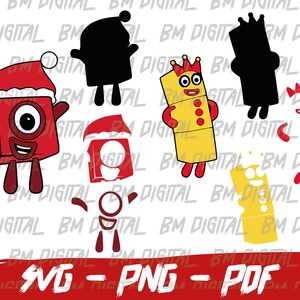 Numberblocks Svg Bundle, Birthday Cartoon Png-svg, Layered Number ...