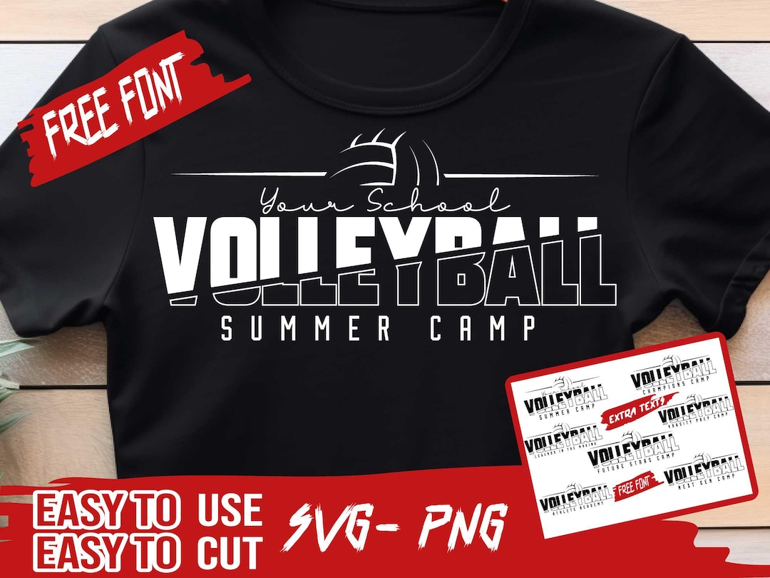 Volleyball Summer Camp, 6+ SVG and PNG Files, Custom Diy Design ...