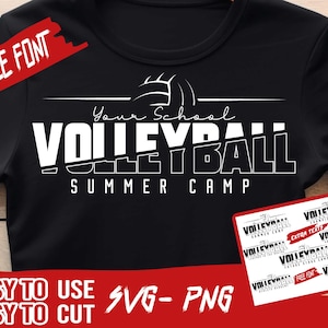 Volleyball Summer Camp, 6+ SVG and PNG Files, Custom Diy Design ...