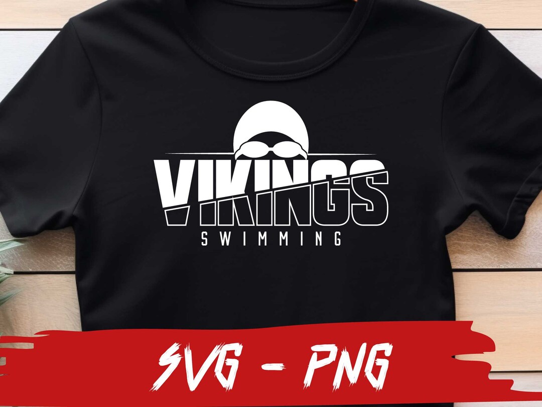 Vikings Swimming SVG and PNG File, Mascot Png File ,school Team Svg ...
