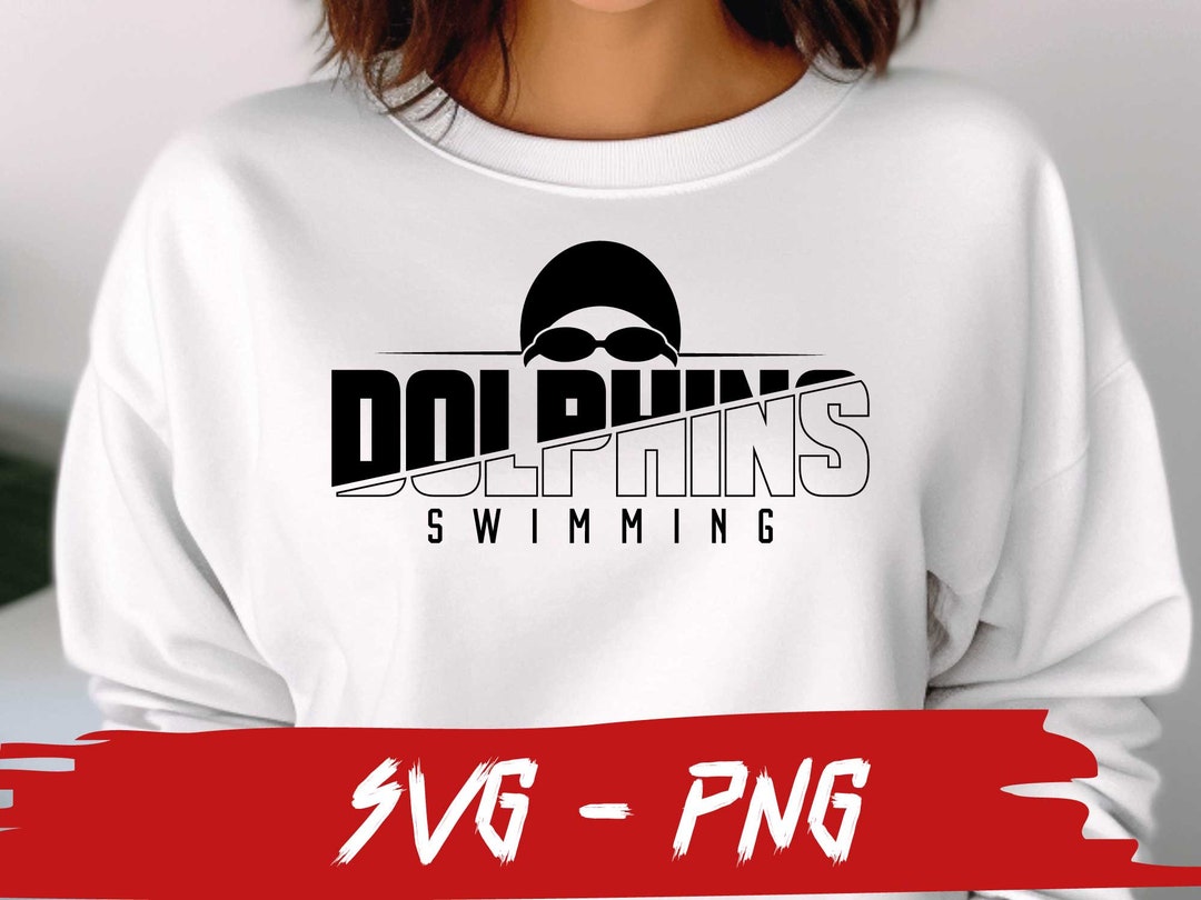 Dolphins Swimming SVG and PNG File, Mascot Png File ,school Team Svg ...