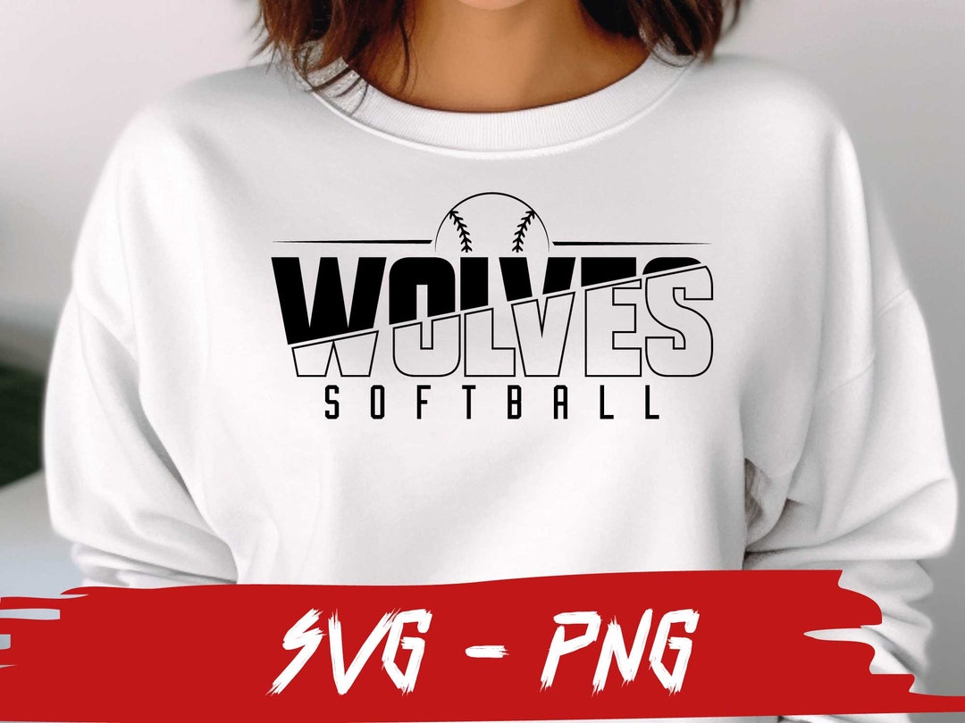 Wolves Softball SVG and PNG File, Mascot Png File ,school Team Svg ...