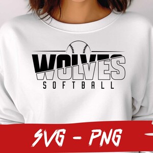 Wolves Softball SVG and PNG File, Mascot Png File ,school Team Svg ...