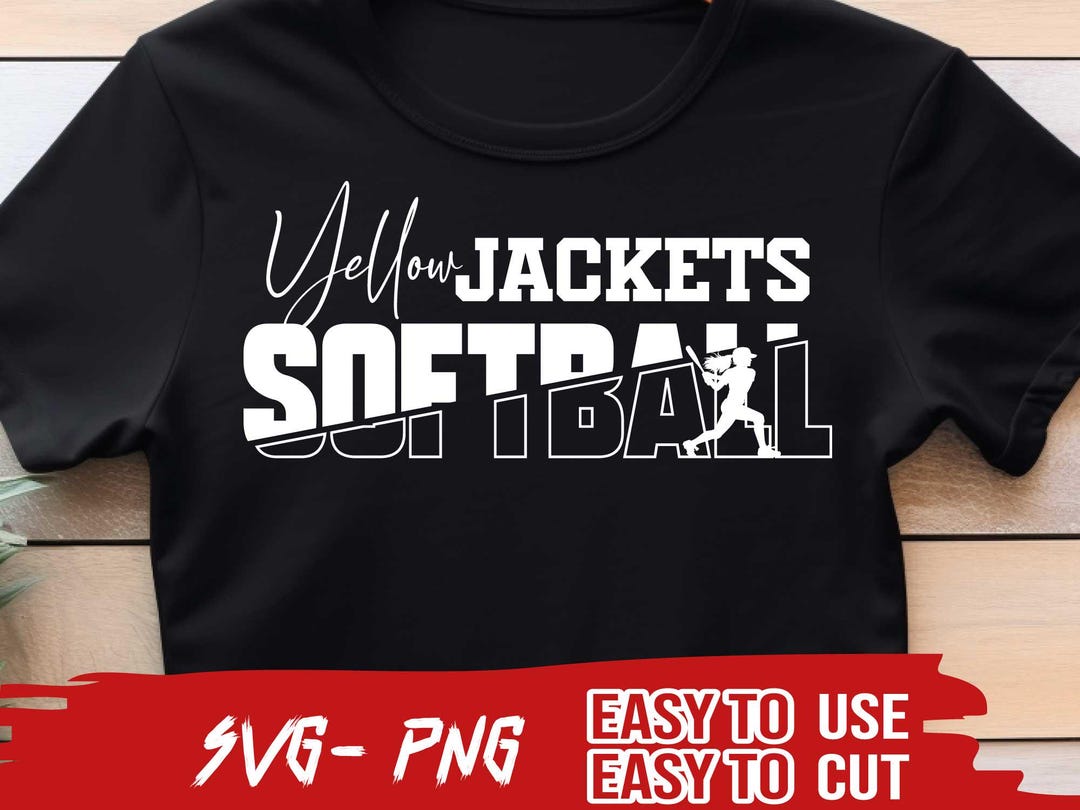Yellow Jackets Softball SVG and PNG Design, Mascot Png File, School ...